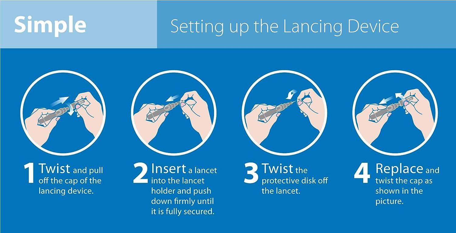 FORA Adjustable Lancing Device | Painless Design | 6 Adjustable Depths ...