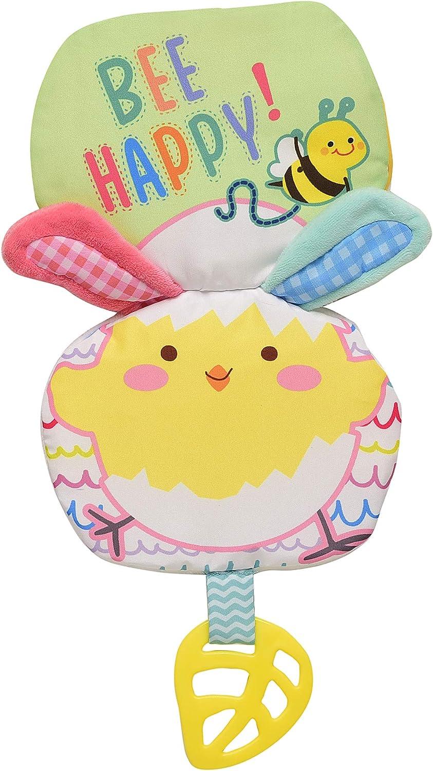 Magic Years Soft Crinkle Activity Book with Teether - Bunny White Bunny