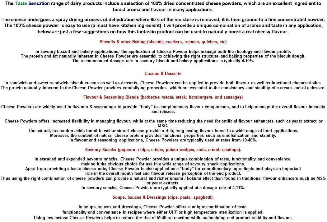 Extra Hard Cheese Powder (Italian Style) - 1kg Resealable Pouch | Buy ...