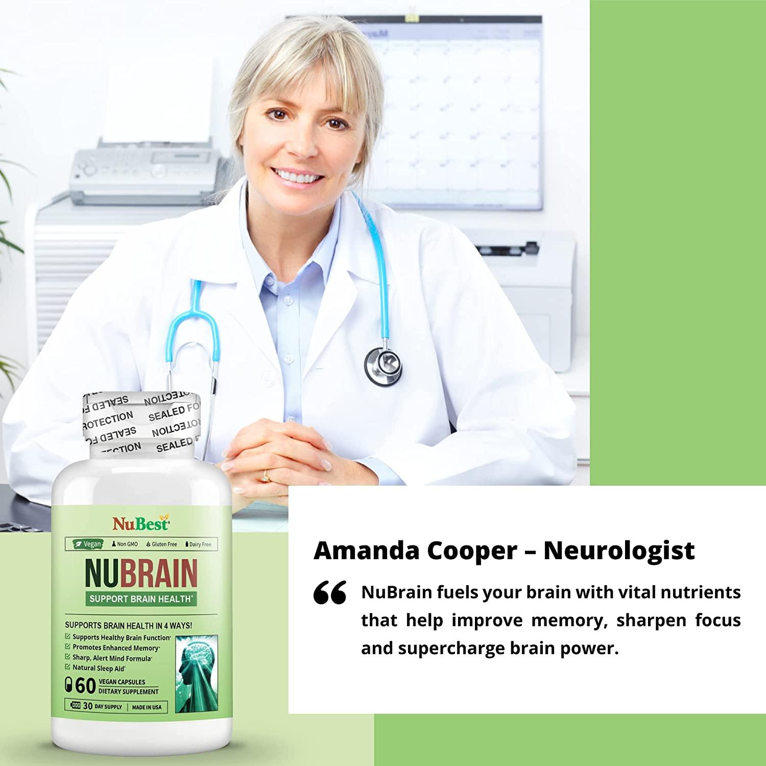 NuBrain Advanced Brain Booster - Memory, Focus, Sleep & Clarity ...