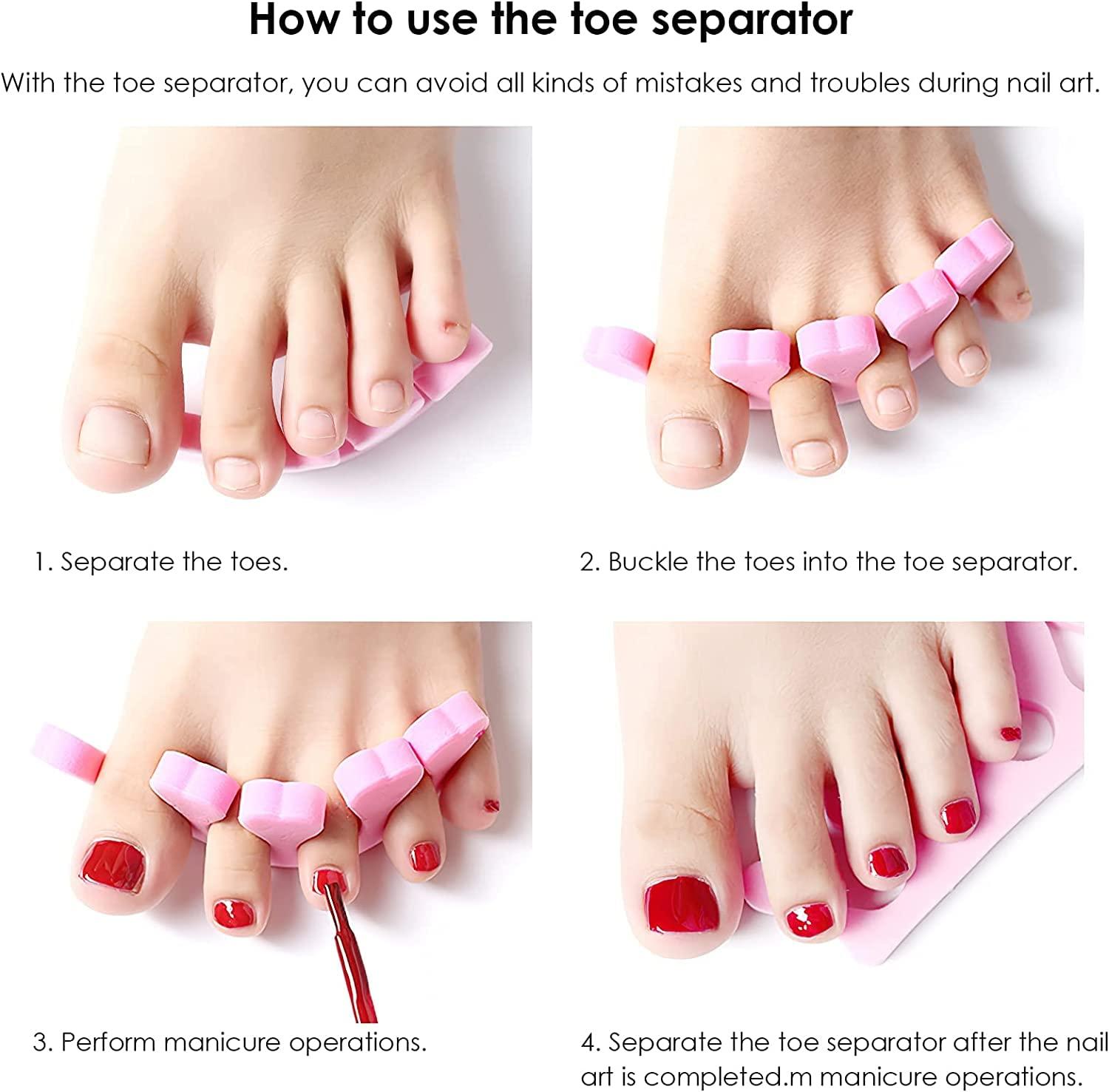 50Pcs Sponge Toe Separator & Foam Finger Spreader Set | Soft Manicure ...