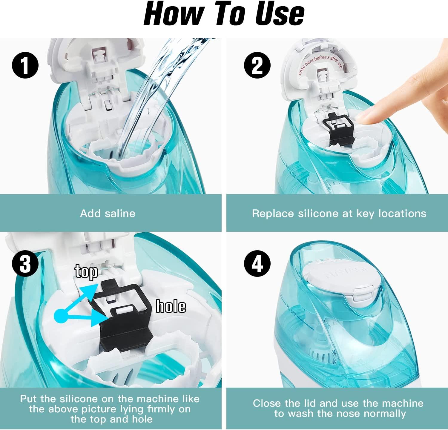 Navage Nasal Care Silicone Salt Pod Refills - 10 Pack (Black) | Save ...