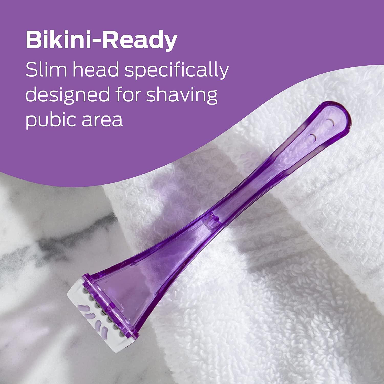 Schick Silk Bikini Razor 9 Count | Women's Pubic Hair Shaver & Trimmer ...