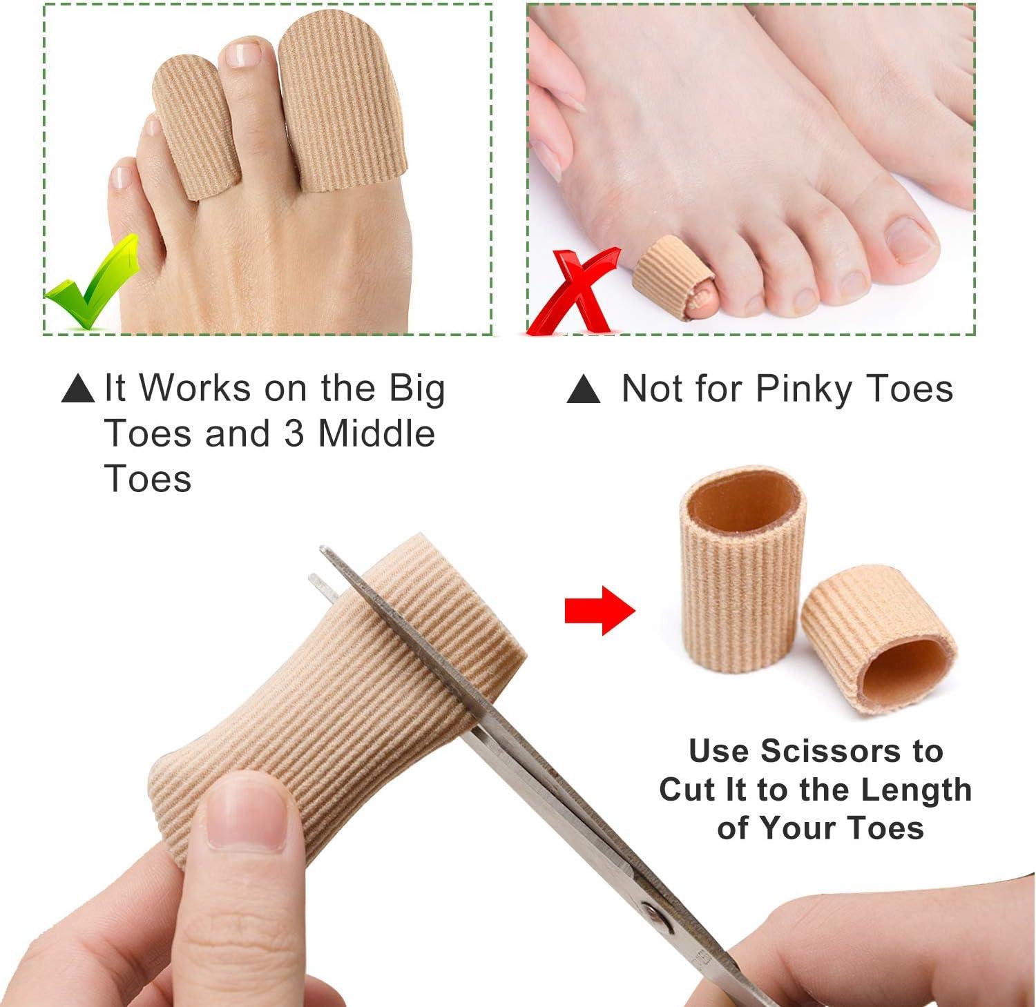 Welnove 10 Pack Toe Caps & 12-Pack Aloe Vera Infused Silicone Toe ...