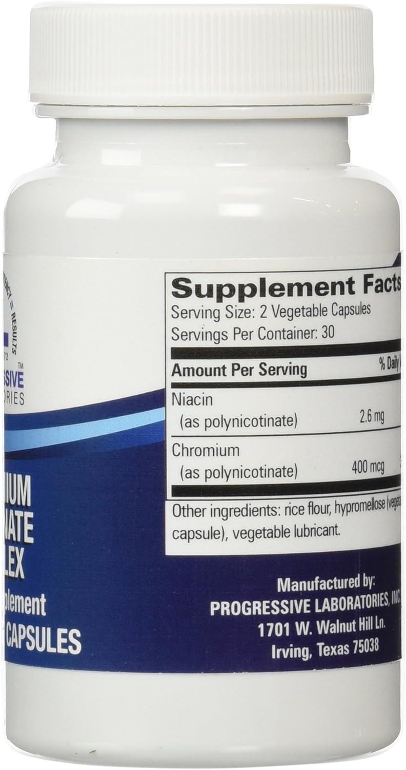 Progressive Labs Chromium Nicotinate Supplement - 60 Count | Buy Now ...