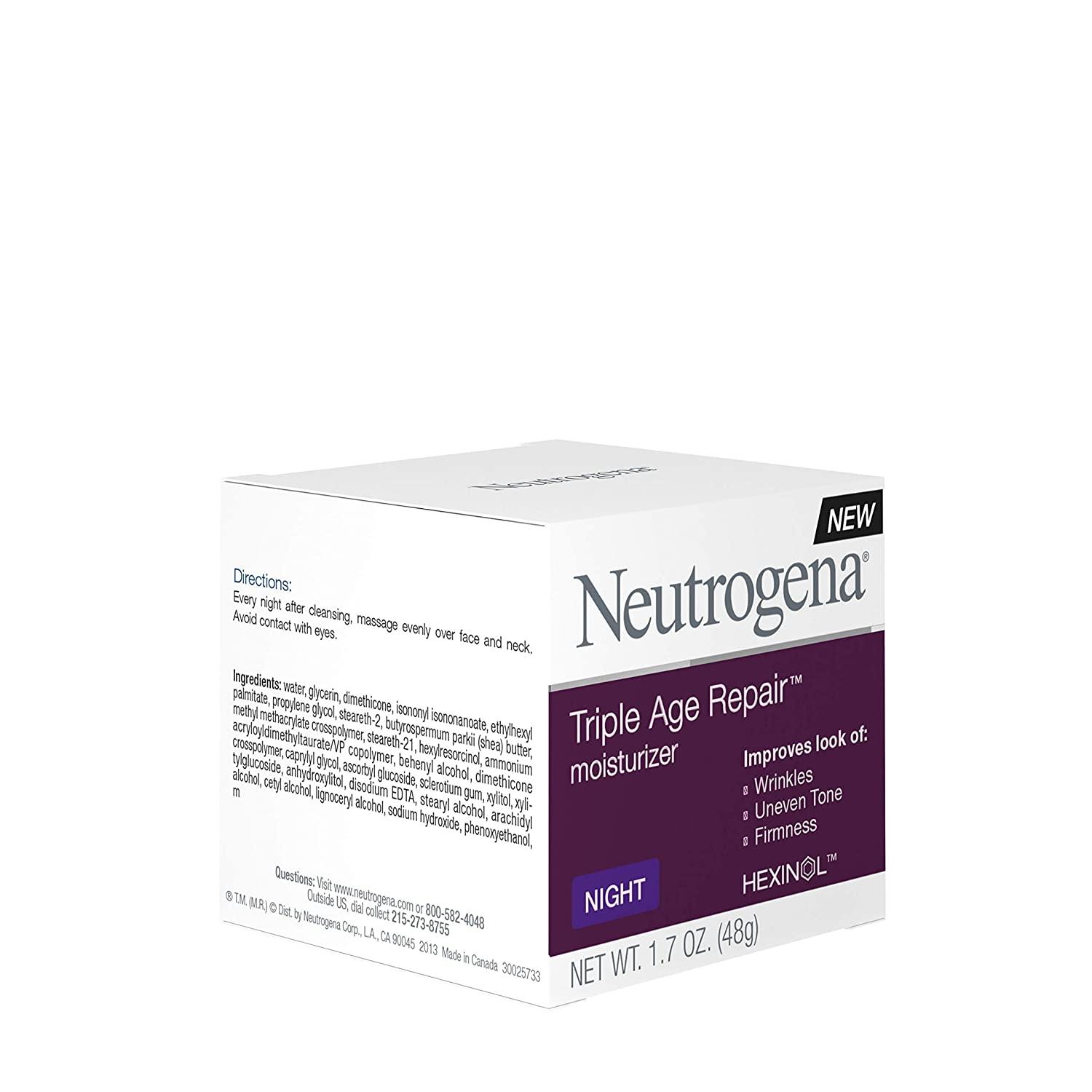 Neutrogena Triple Age Repair Night Cream with Vitamin C 1.7 oz | Anti ...