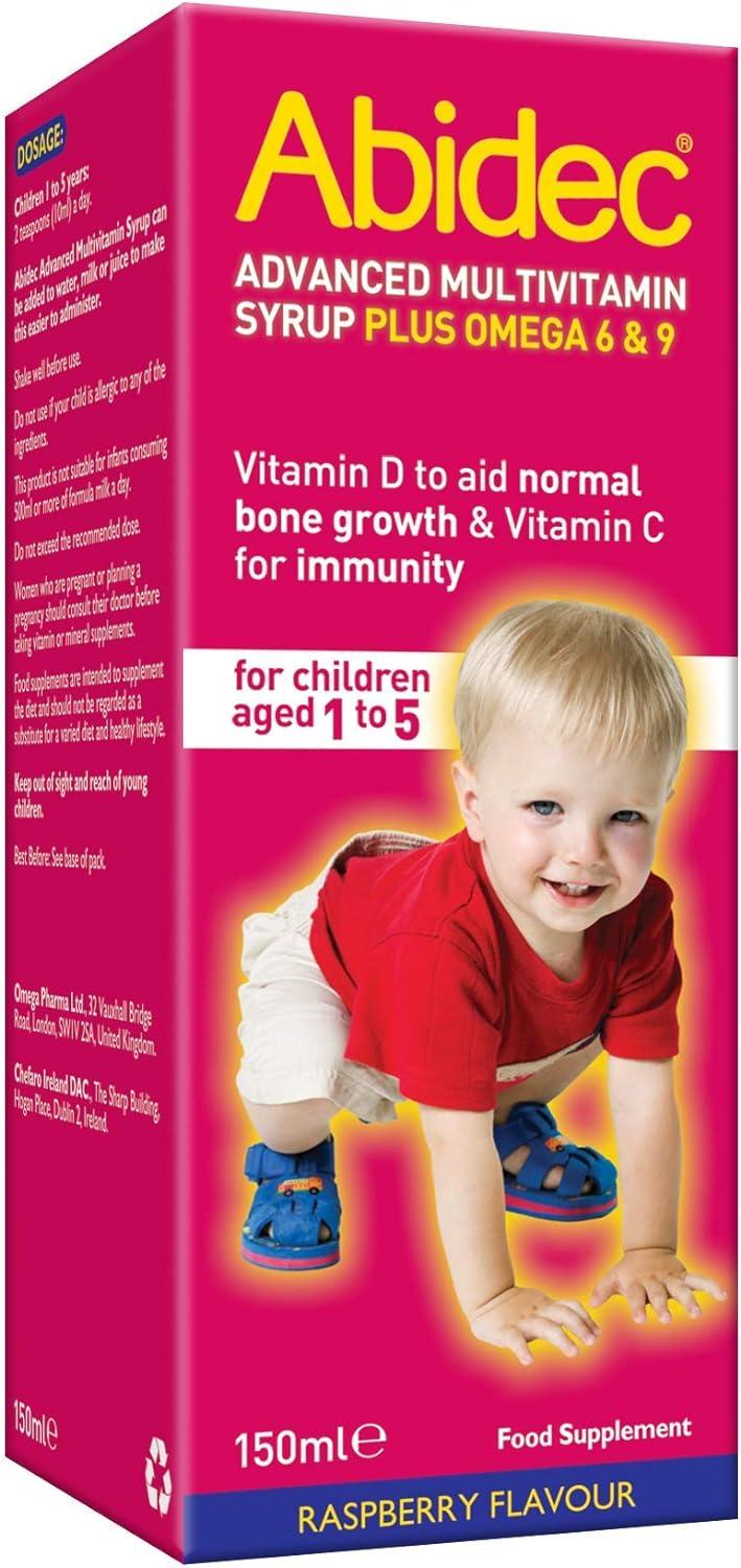 Abidec Kid Multivitamin Syrup with Vitamin D for Bone Growth - Omega 6 ...