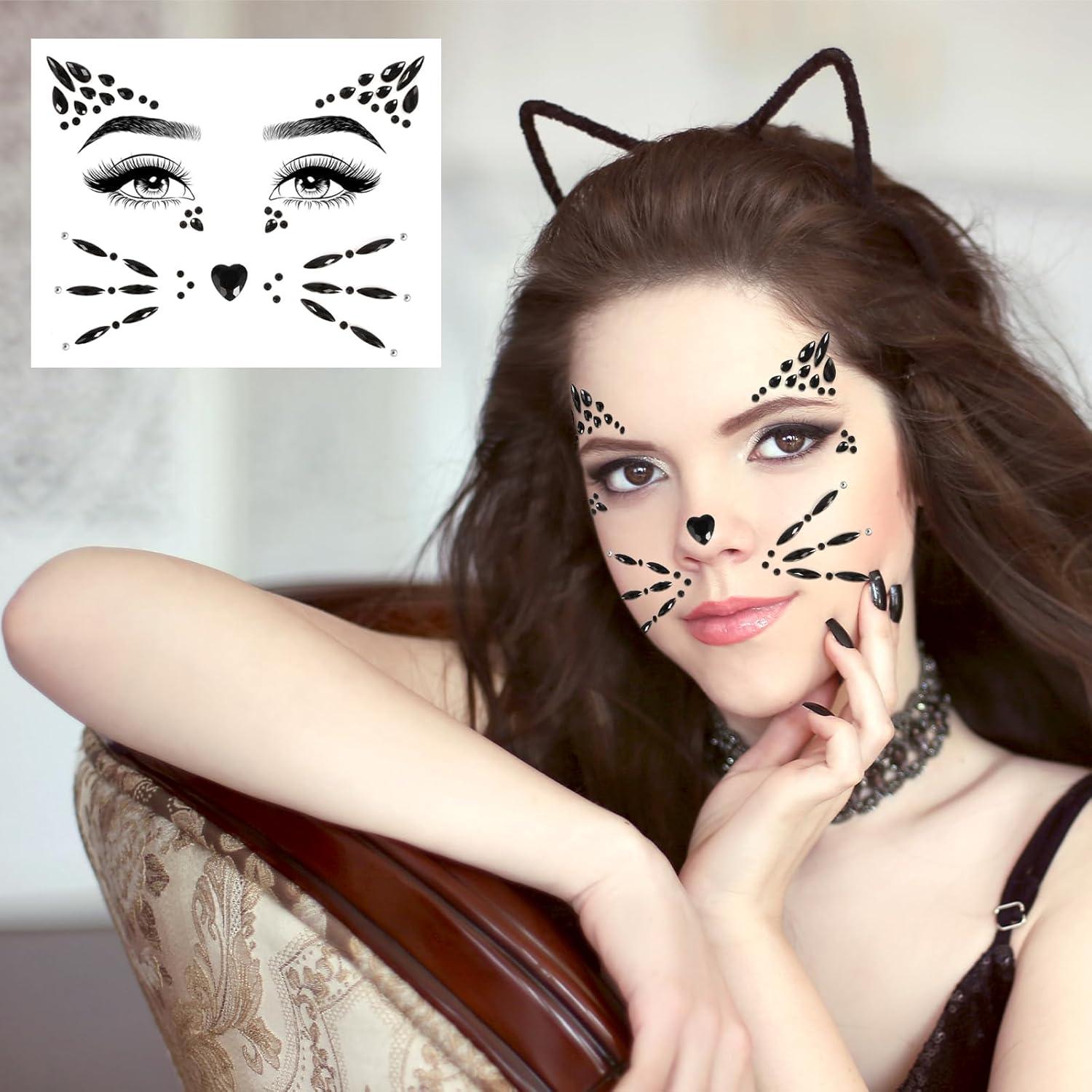 how to draw cat whiskers on face for halloween