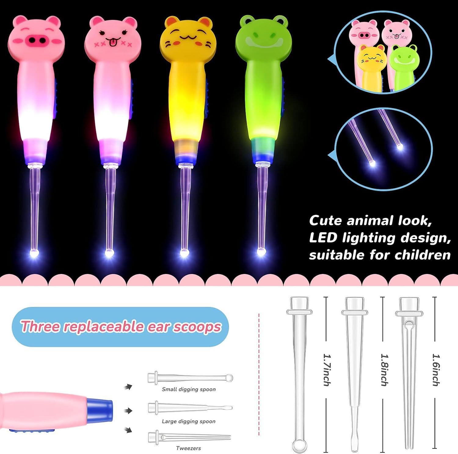 10-Piece Ear Wax Removal Kit for Kids & Toddlers - LED Baby Earwax ...