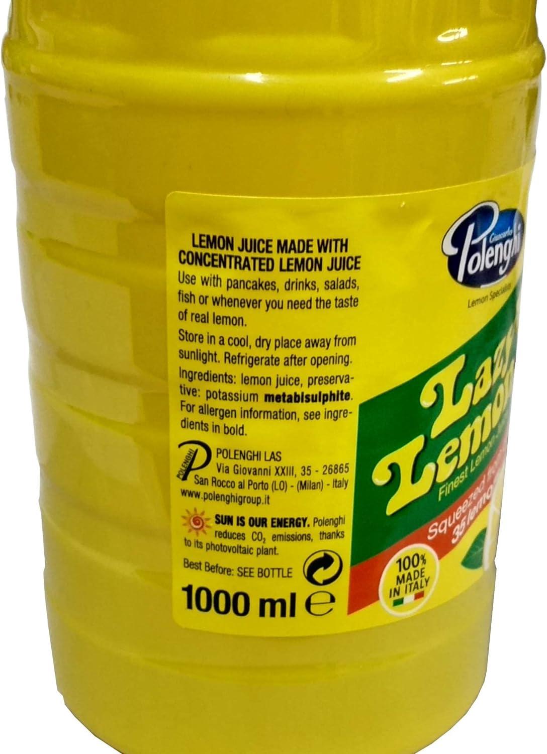 Lazy Lemon Finest Lemon Juice 1L - Pure and Refreshing Citrus Flavor ...