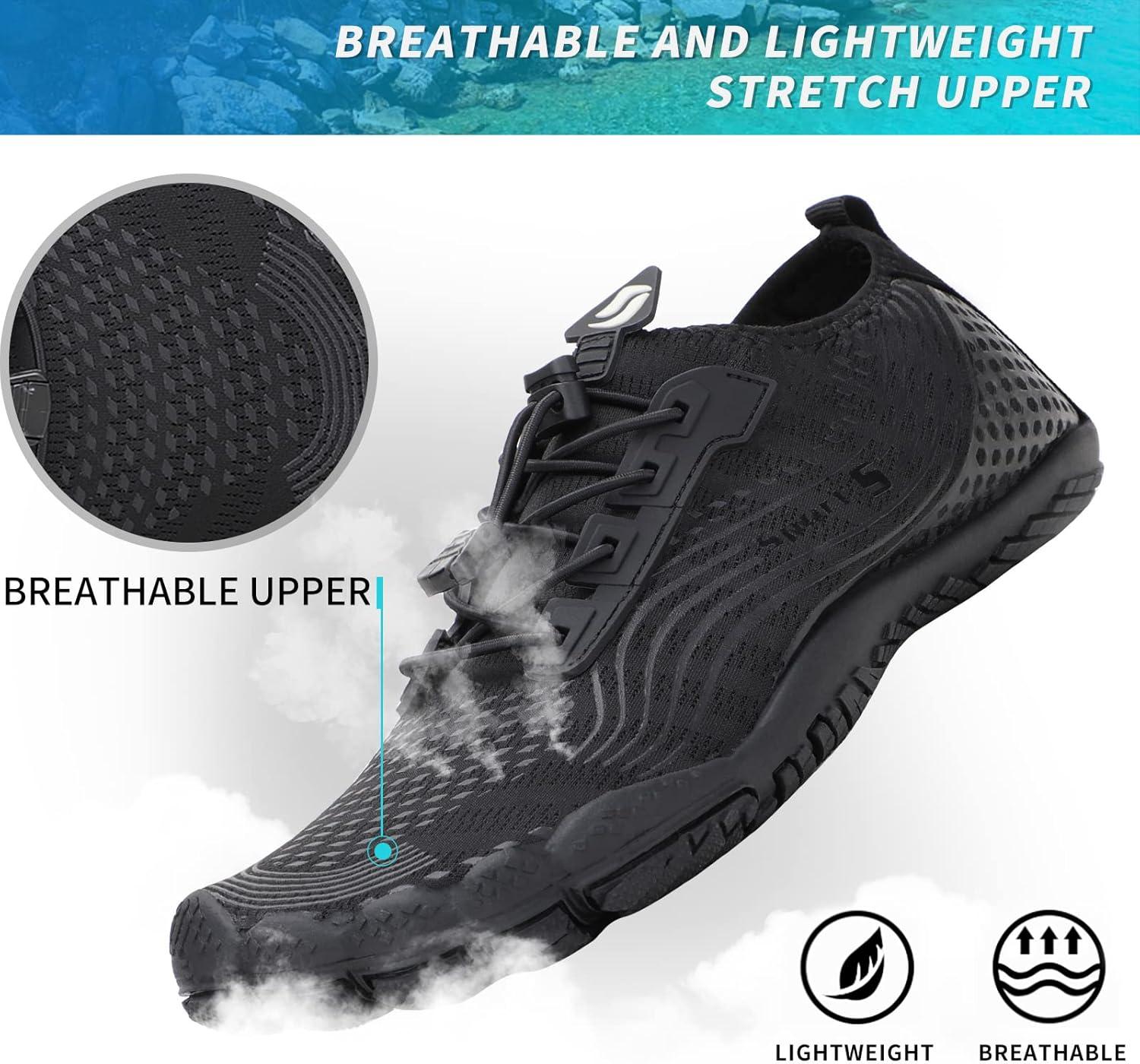 ZHR Black Aqua Shoes for Men & Women - Water Shoes Swimming & Beach ...