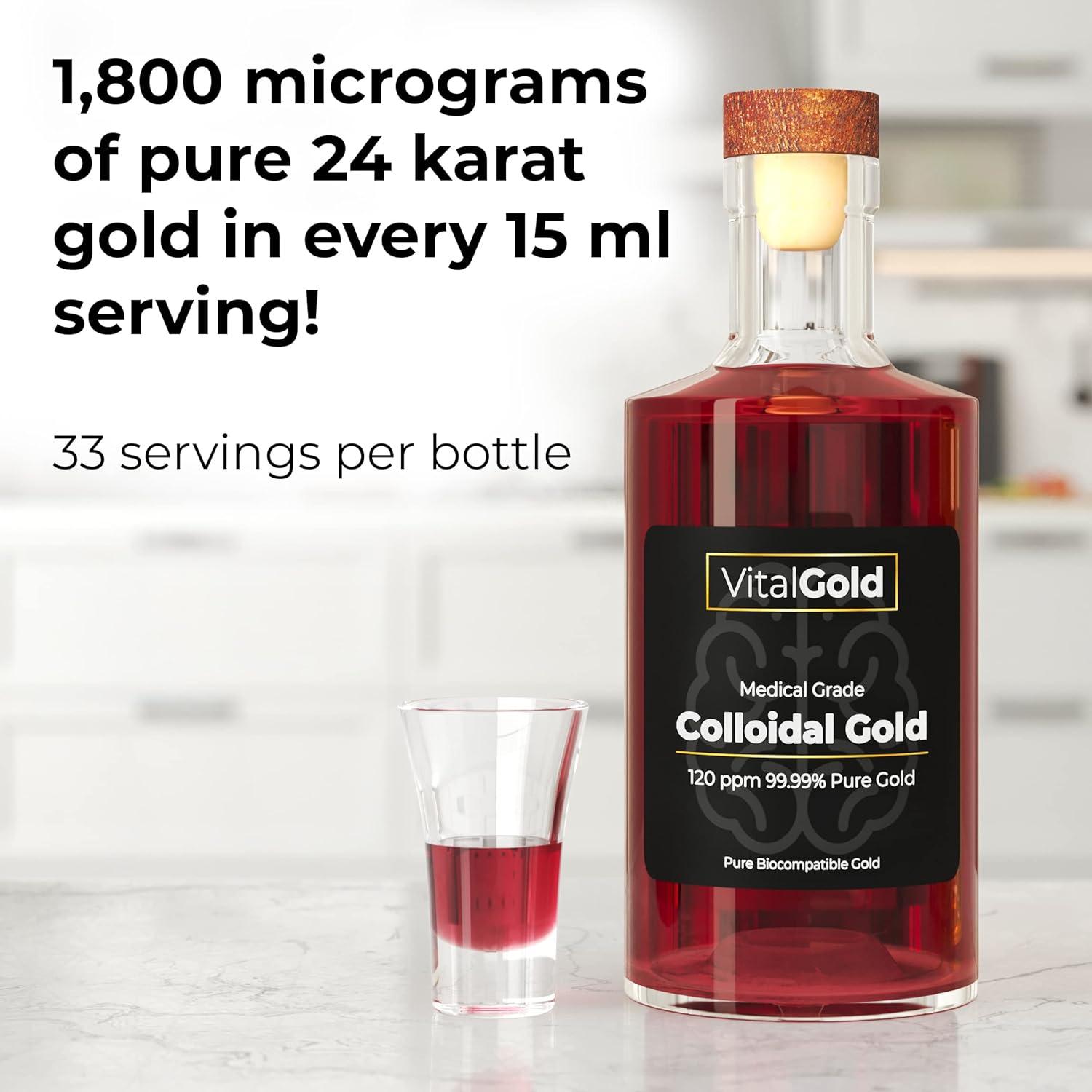 Colloidal Gold 120 PPM - 500ml | Ultra Strength Gold Supplement | Buy ...