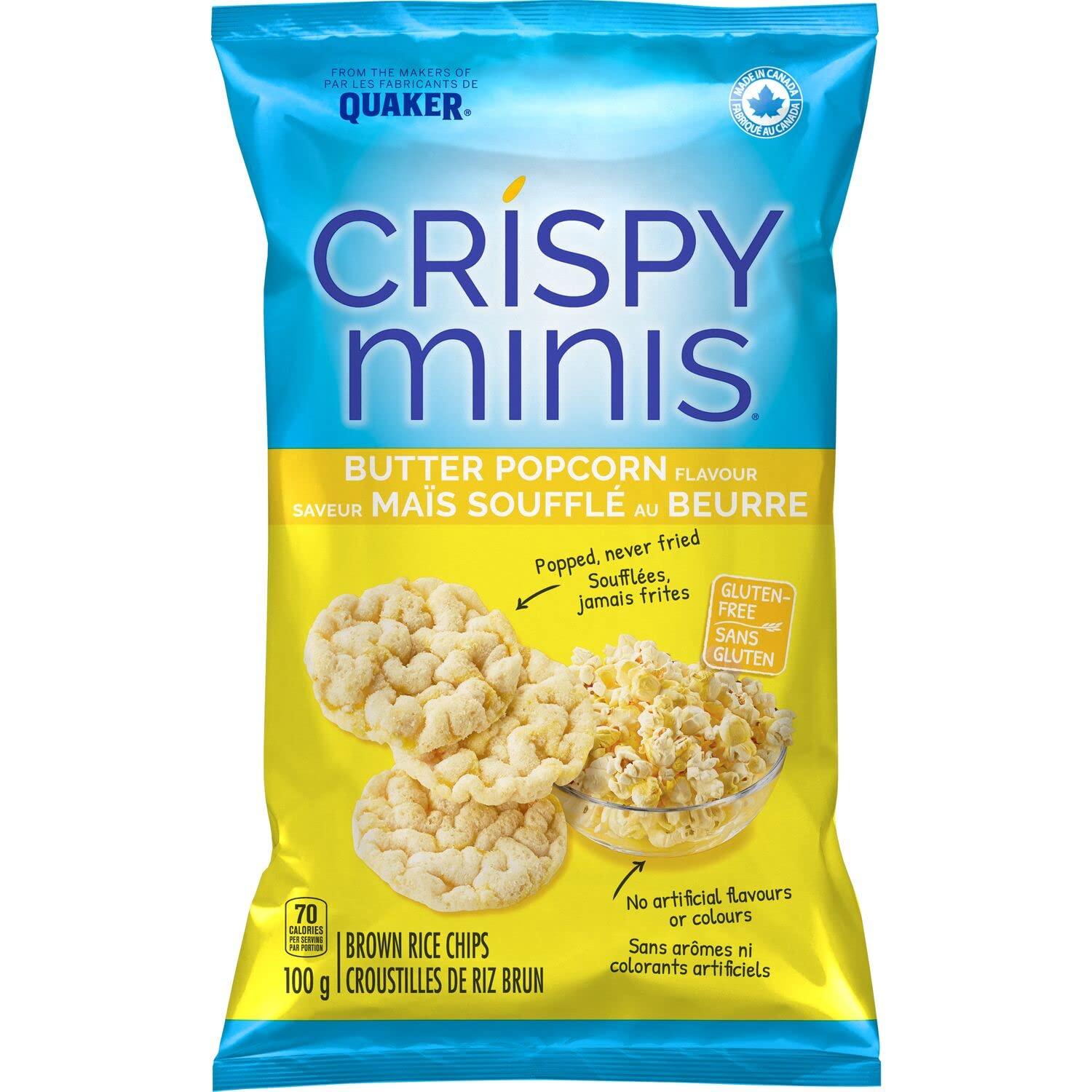 Quaker Crispy Minis Butter Popcorn 100g/3.5 oz (12pk) - Imported Canada ...