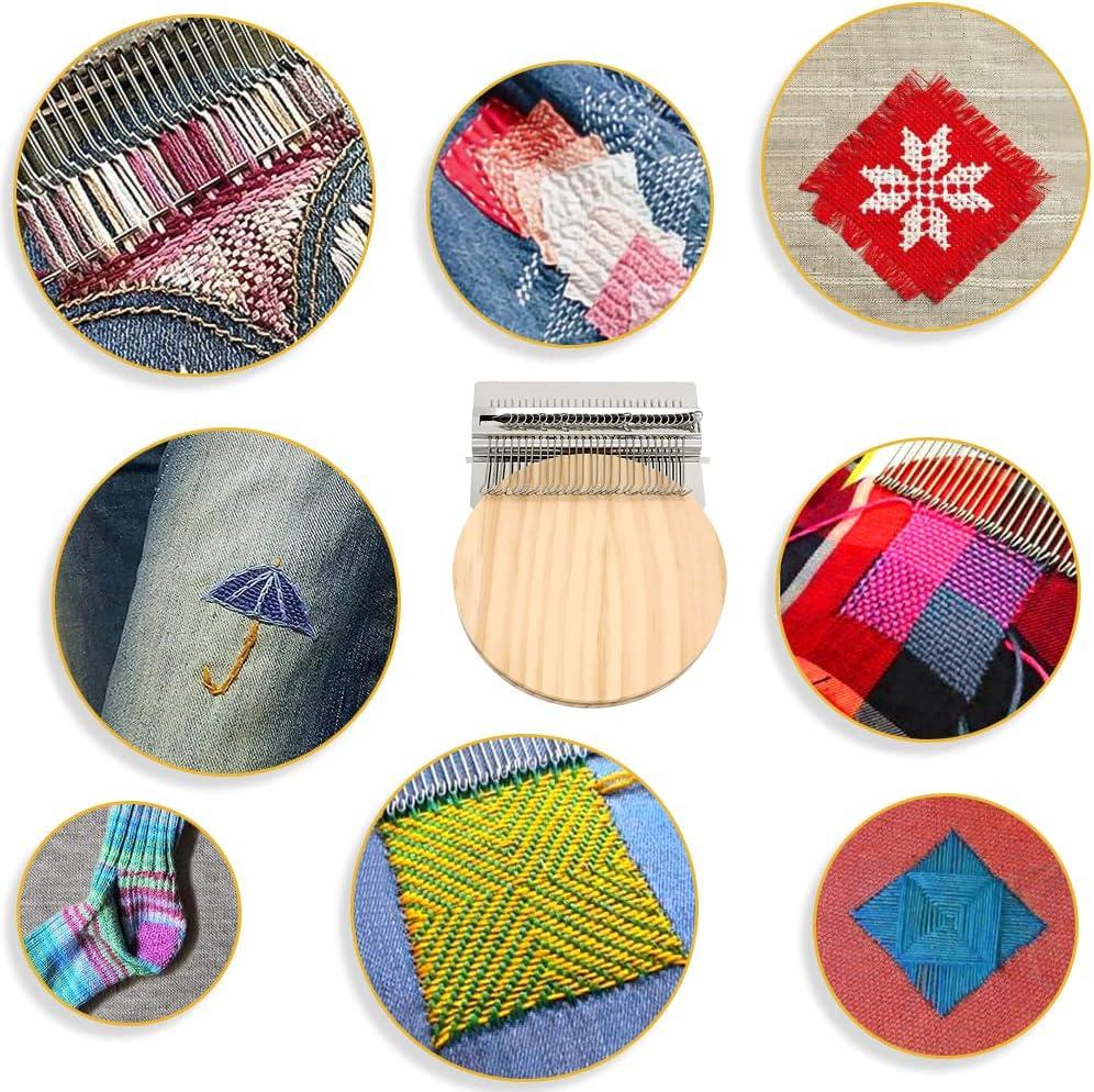 LINNNZI Speedweve Type Darning Loom, 28 Hooks Small Weaving Loom for ...