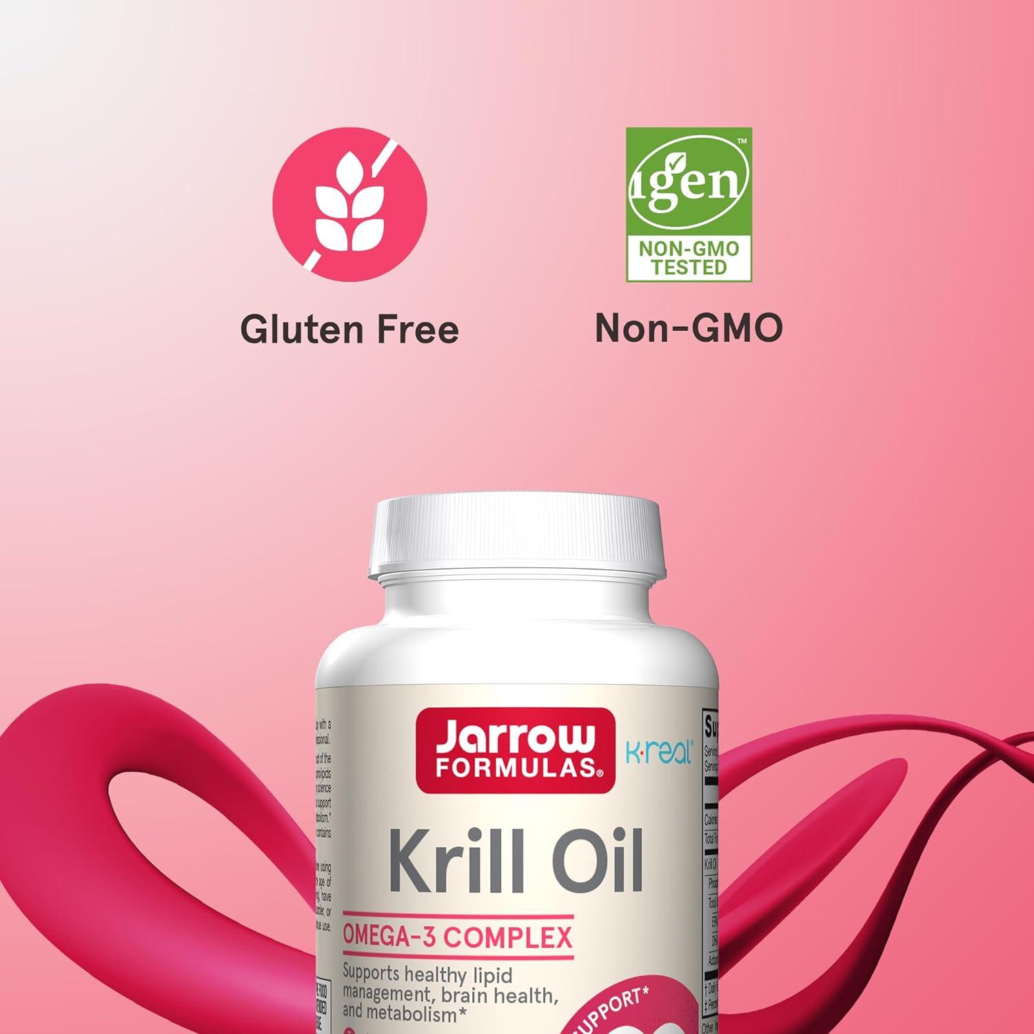 Jarrow Formulas Krill Oil Softgels - Omega-3 Complex with Astaxanthin ...
