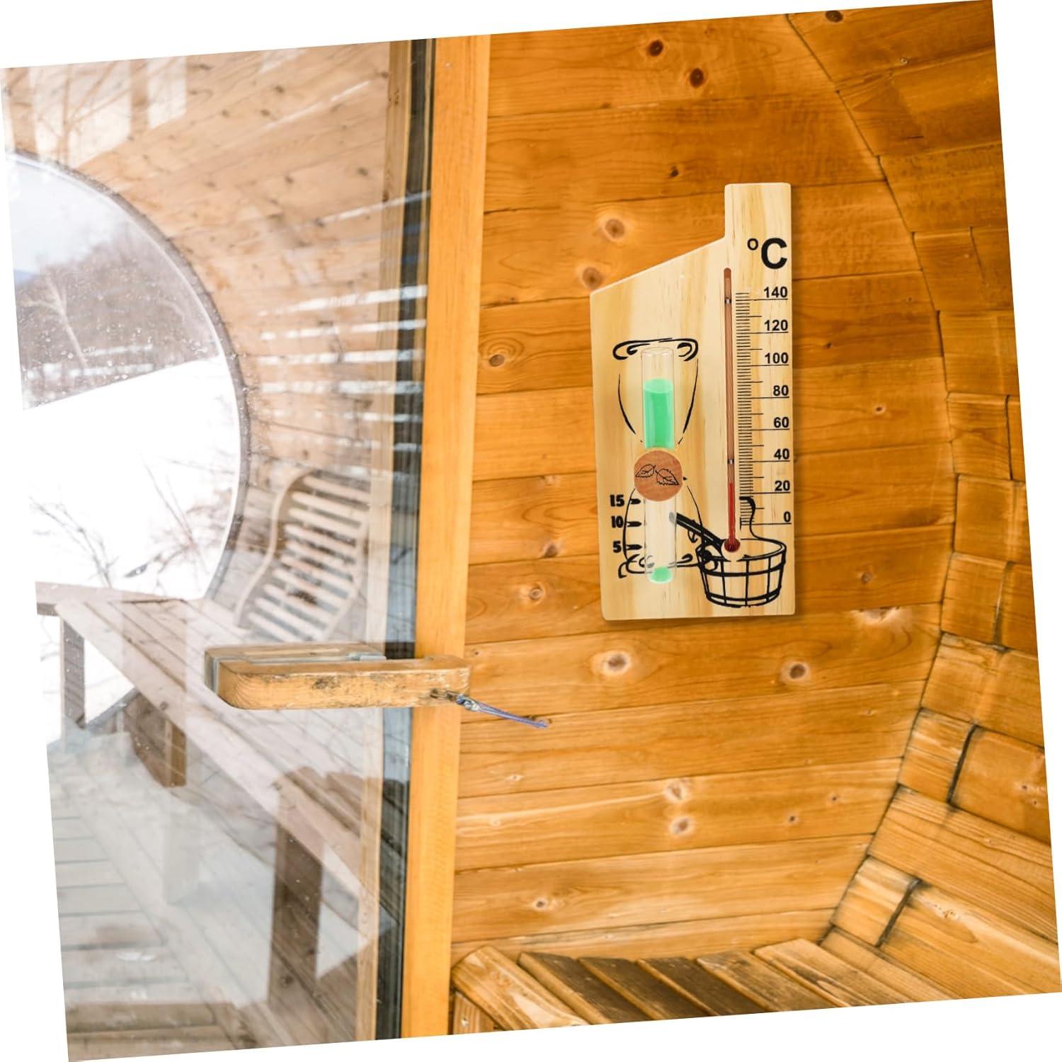 Premium Sauna Timer Glass Tube Hourglass - 15 & 2 Minutes Rotating Sand ...