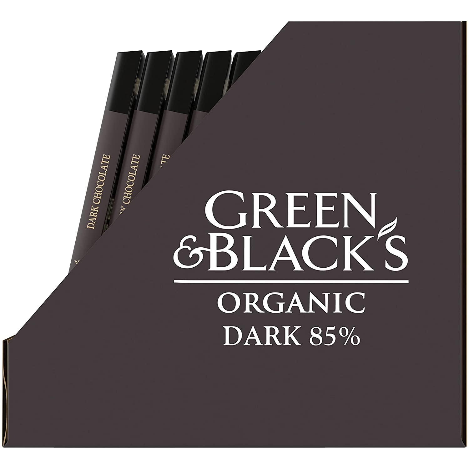Green & Black's Organic Dark Chocolate Bar - 85% Cacao, 10 Pack of 3.17 ...