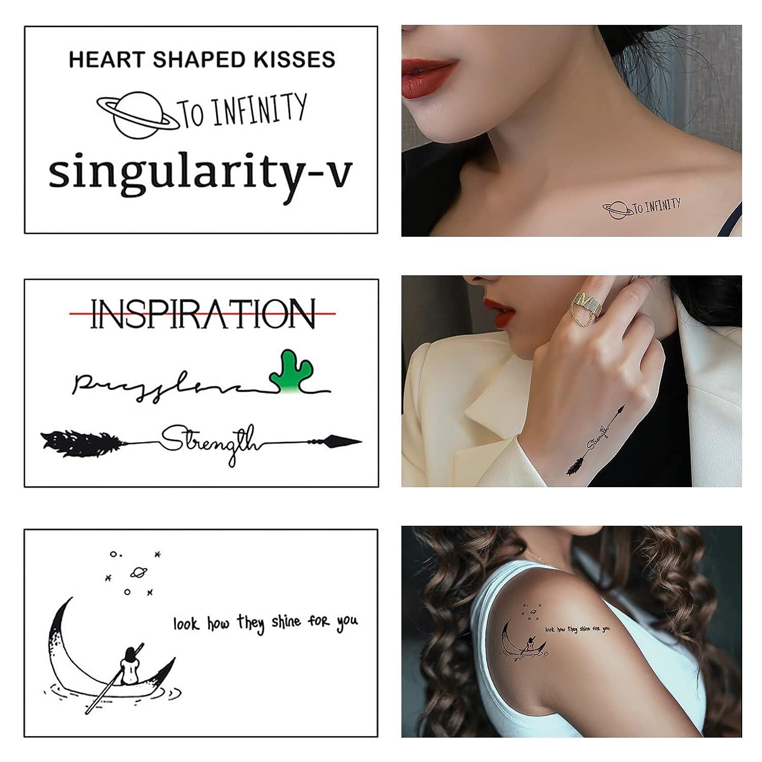 Set of 30 TOTAOTOO Realistic Temporary Tattoo Word Sheets - Adult ...