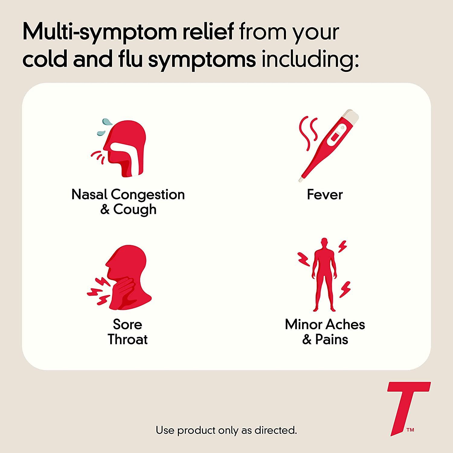 TYLENOL Cold Flu Multi-Action Day Caplets - Pack of 2 | Fast Relief ...