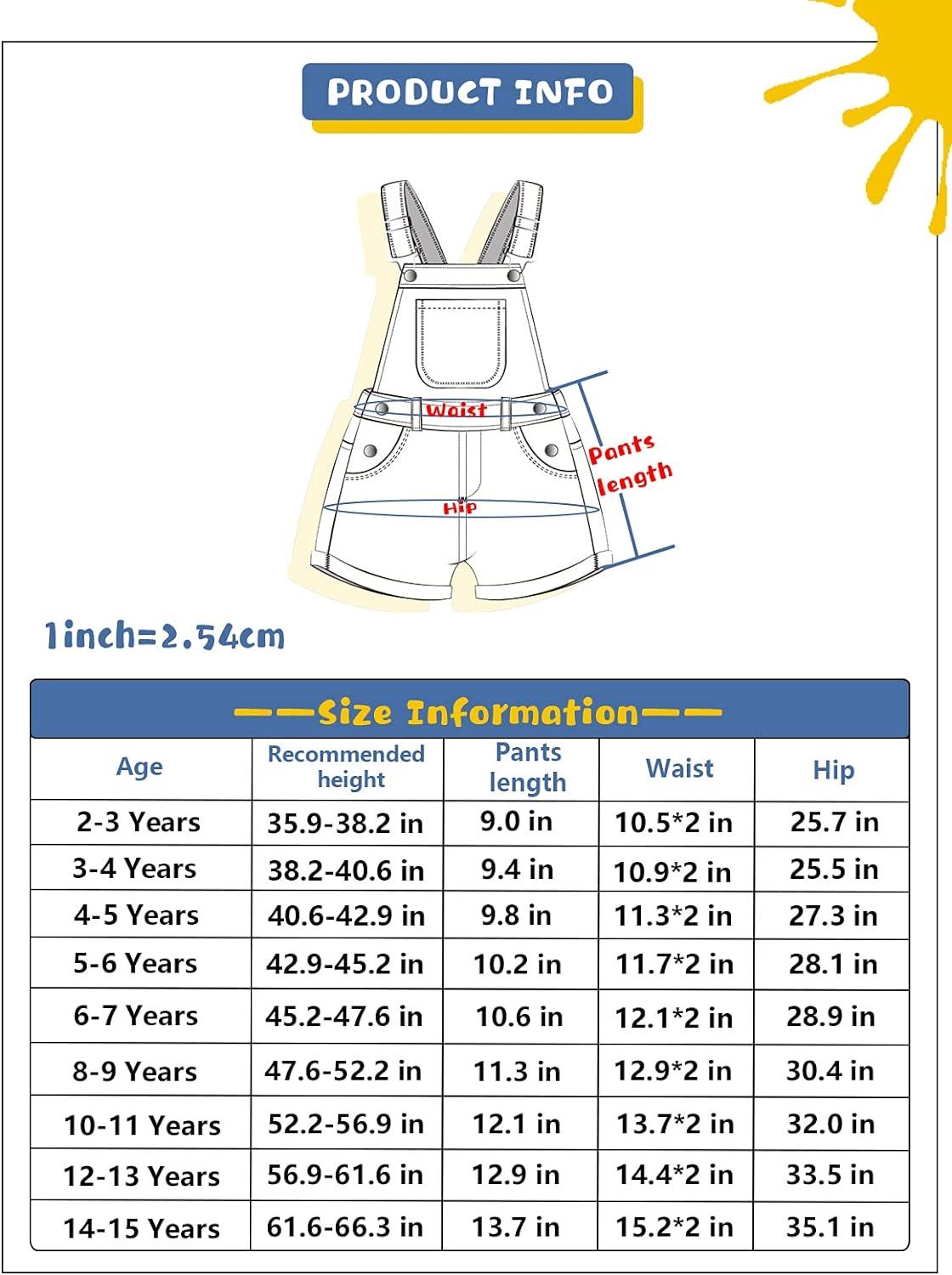 KIDSCOOL SPACE Little Girl Jean Overalls Big Ripped Denim Shortalls 3-4 ...