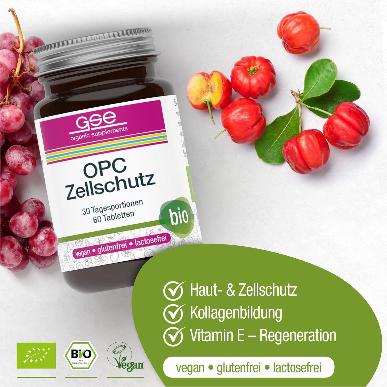 Buy GSE OPC Cell Protection Complex - Vegan Grape Seed Extract 300mg ...