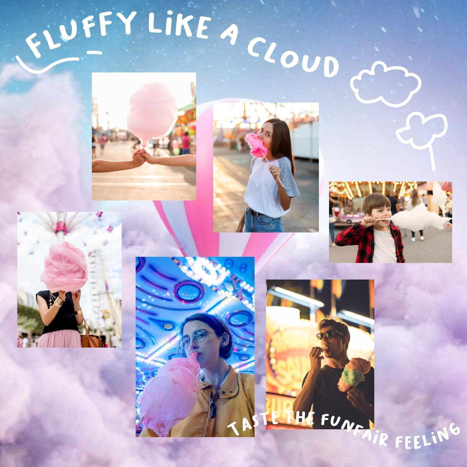 Aha Cotton Candy Variety Pack - 48 x 20g Cups: Apple Banana Strawberry ...