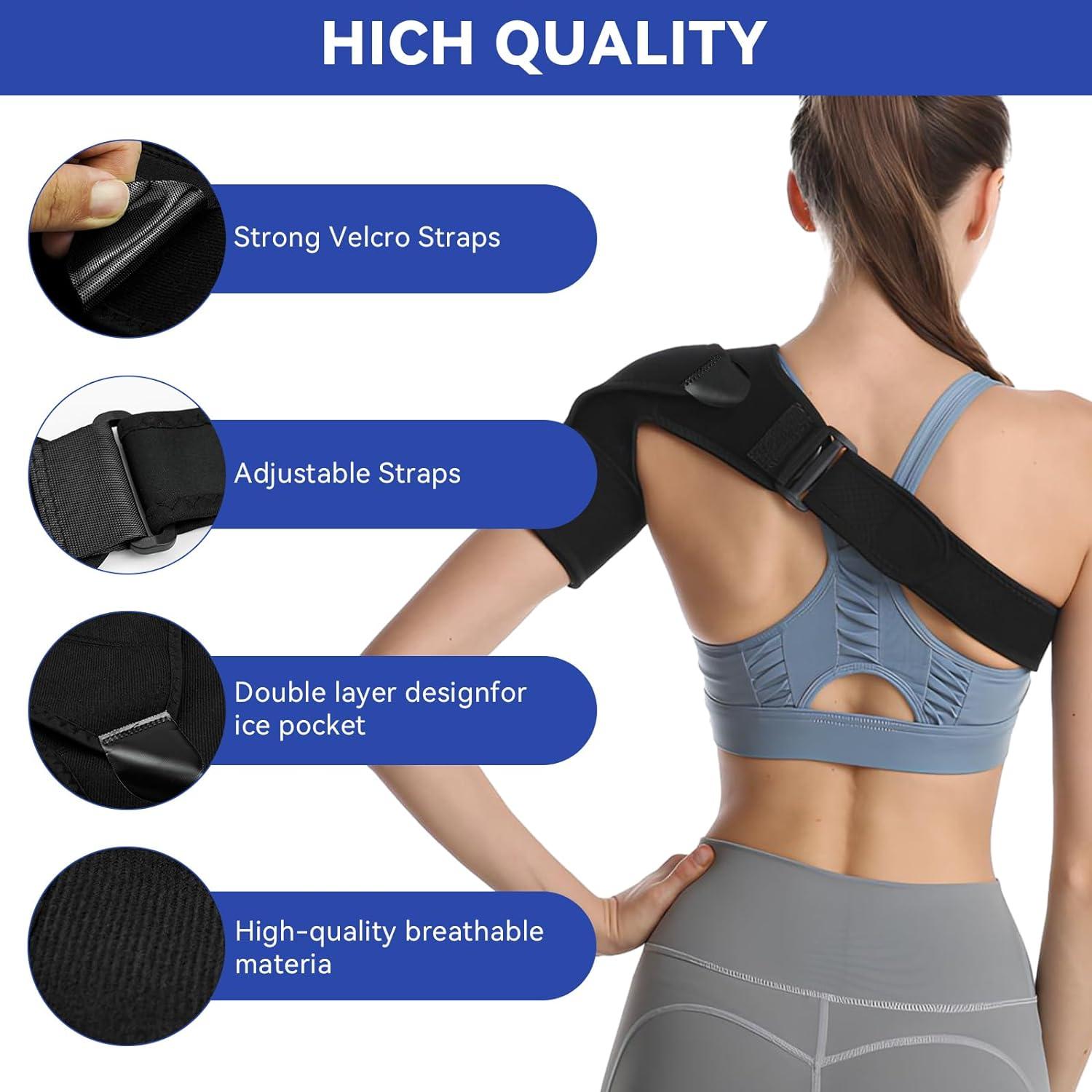 Adjustable Shoulder Brace for Women and Men - Rotator Cuff Support for ...