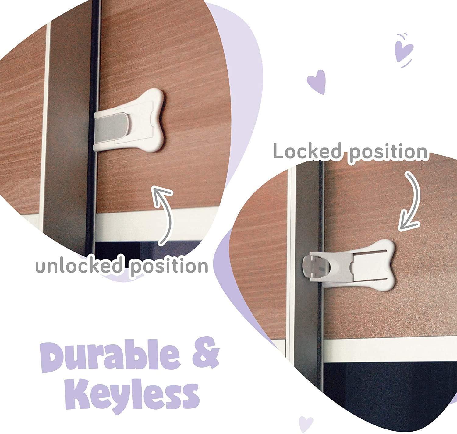Olrwslg 4-Piece Sliding Door Lock Set - Child Safety Lock for Windows ...