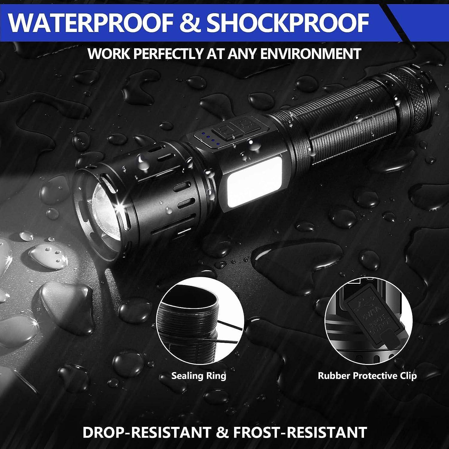 100000 Lumen Rechargeable Flashlight | High Power Handheld LED ...