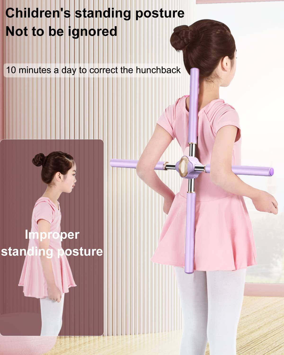 Retractable Back Posture Corrector Stick for Women, Men & Kids - Purple ...