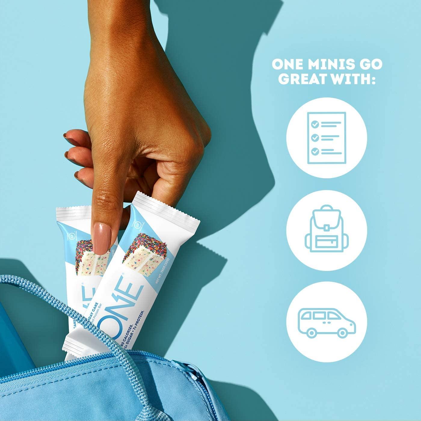 ONE MINIS Birthday Cake Protein Bars - 30-Pack Gluten-Free Bars with 7g ...