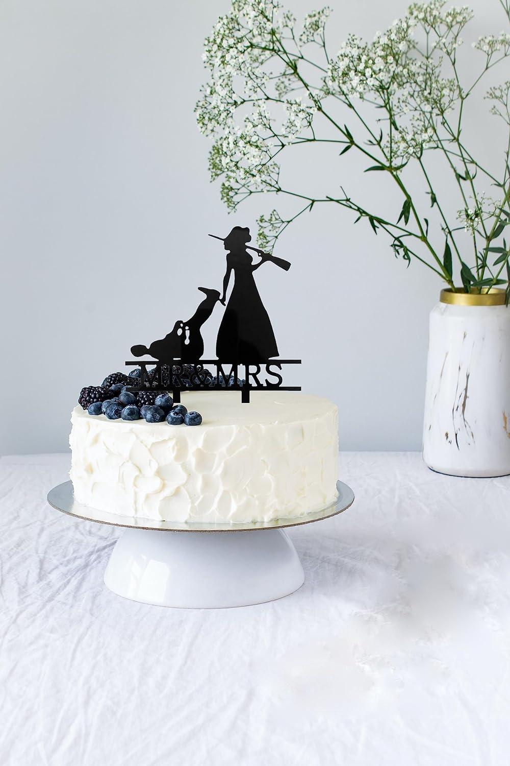 Bridal Garter Hunter Rifle Wedding Cake Topper The Hunt is Over Cake ...