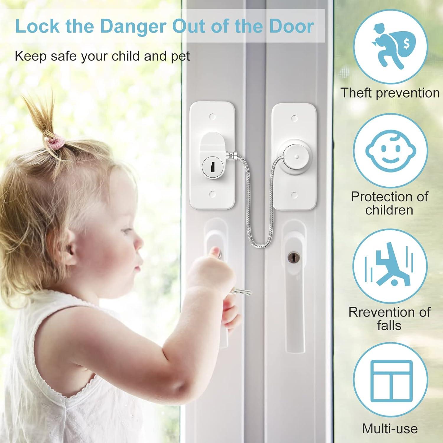 Child Safety Locks | No Drill Window & Cabinet Childproof Locks | 2 ...