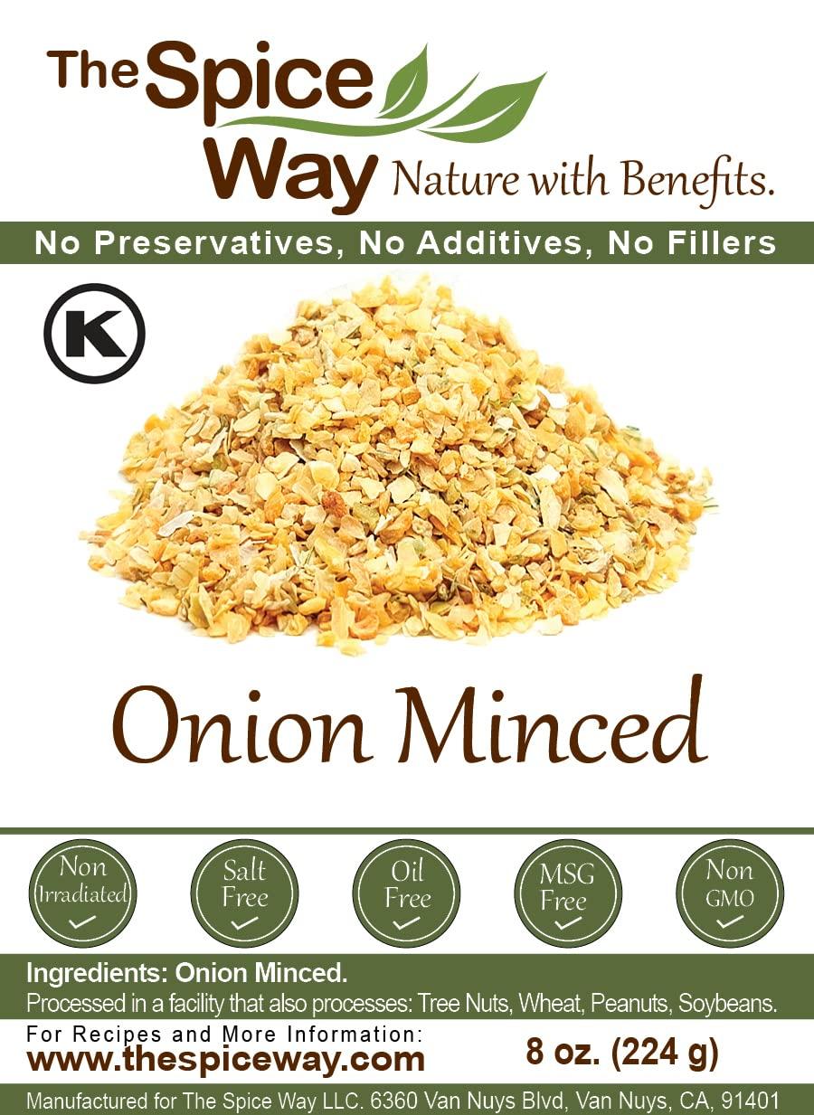 The Spice Way Minced Onion - 8 oz | Bulk Dehydrated Onion Flakes ...