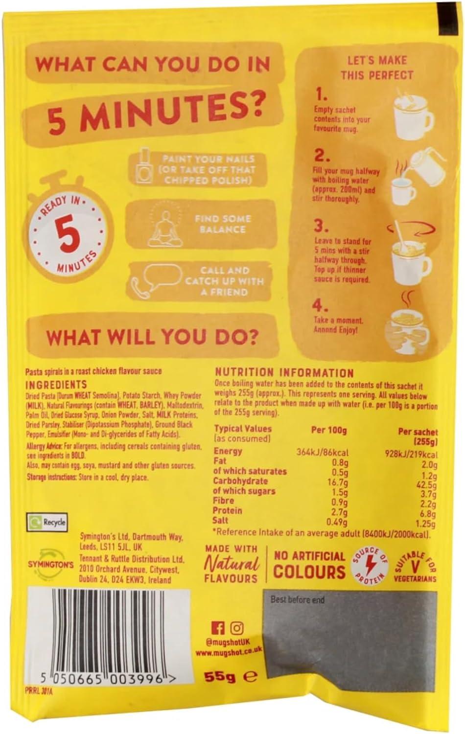 Instant Pasta Variety Bundle 366g - Mugshot Creamy Cheese Cajun & Roast ...