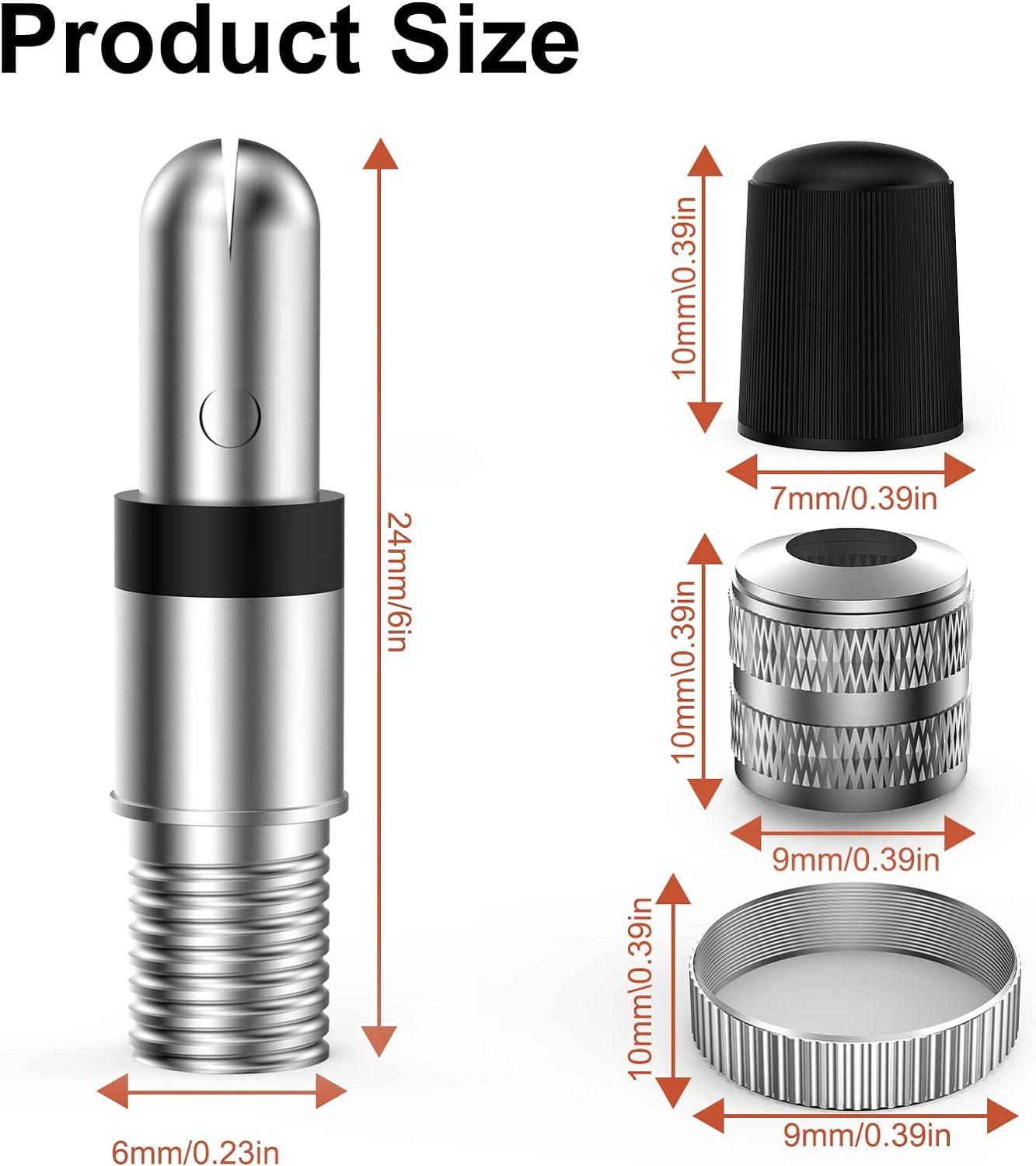 Buy QEEFOP 24-Piece Bicycle Valve Set | Dunlop Valve Inserts & Flash ...