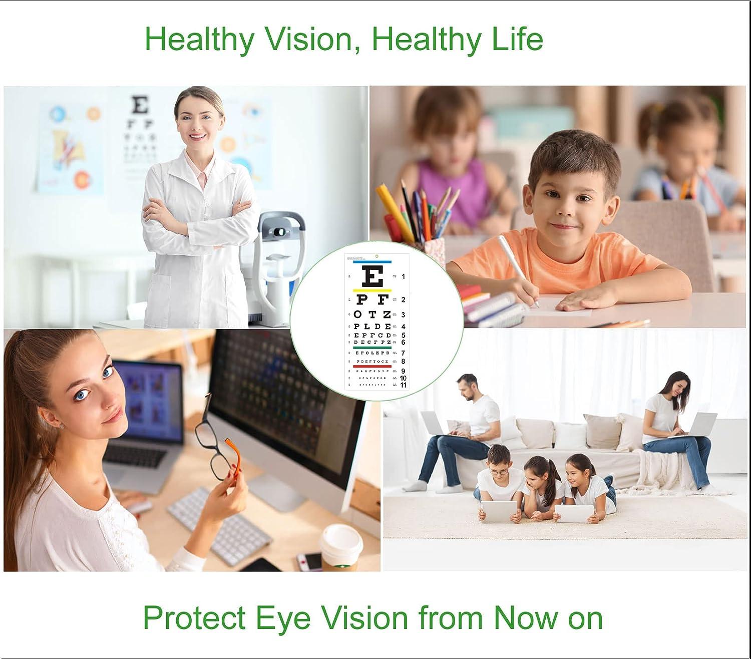 Upgraded 22x11 Plastic Low Vision Eye Chart for Eye Exams - 20 Feet ...