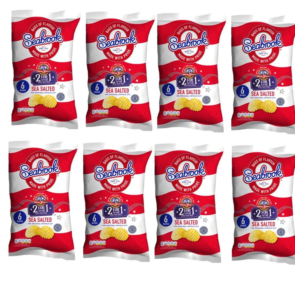 Various Flavor Crisps Chips 6 Pack x 25g (Sea Salt 08 Packs(48 mini ...
