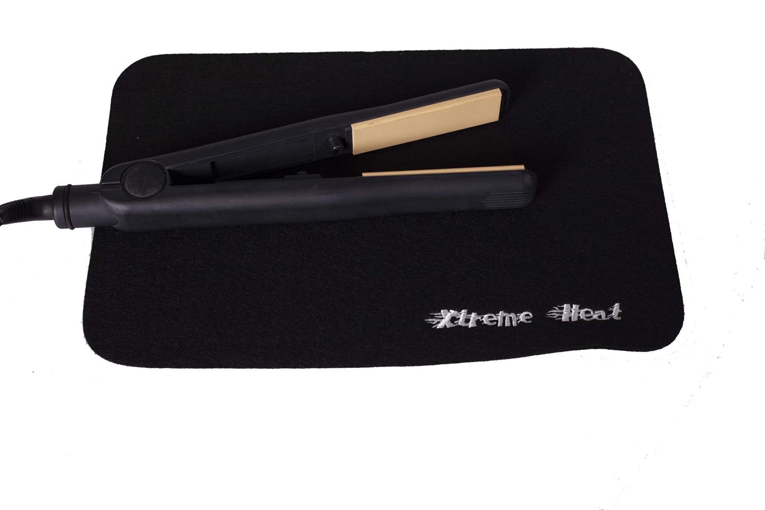 Extreme Heat Protection Flat Mat for GHD Straighteners & Tongs - Black ...