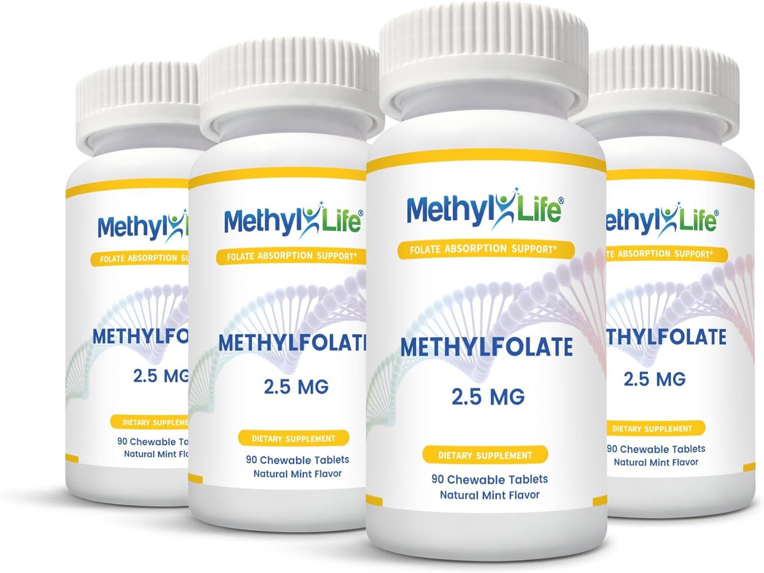 Methyl-Life Pure Pharmaceutical Grade L-Methylfolate 2.5mg Chewable ...