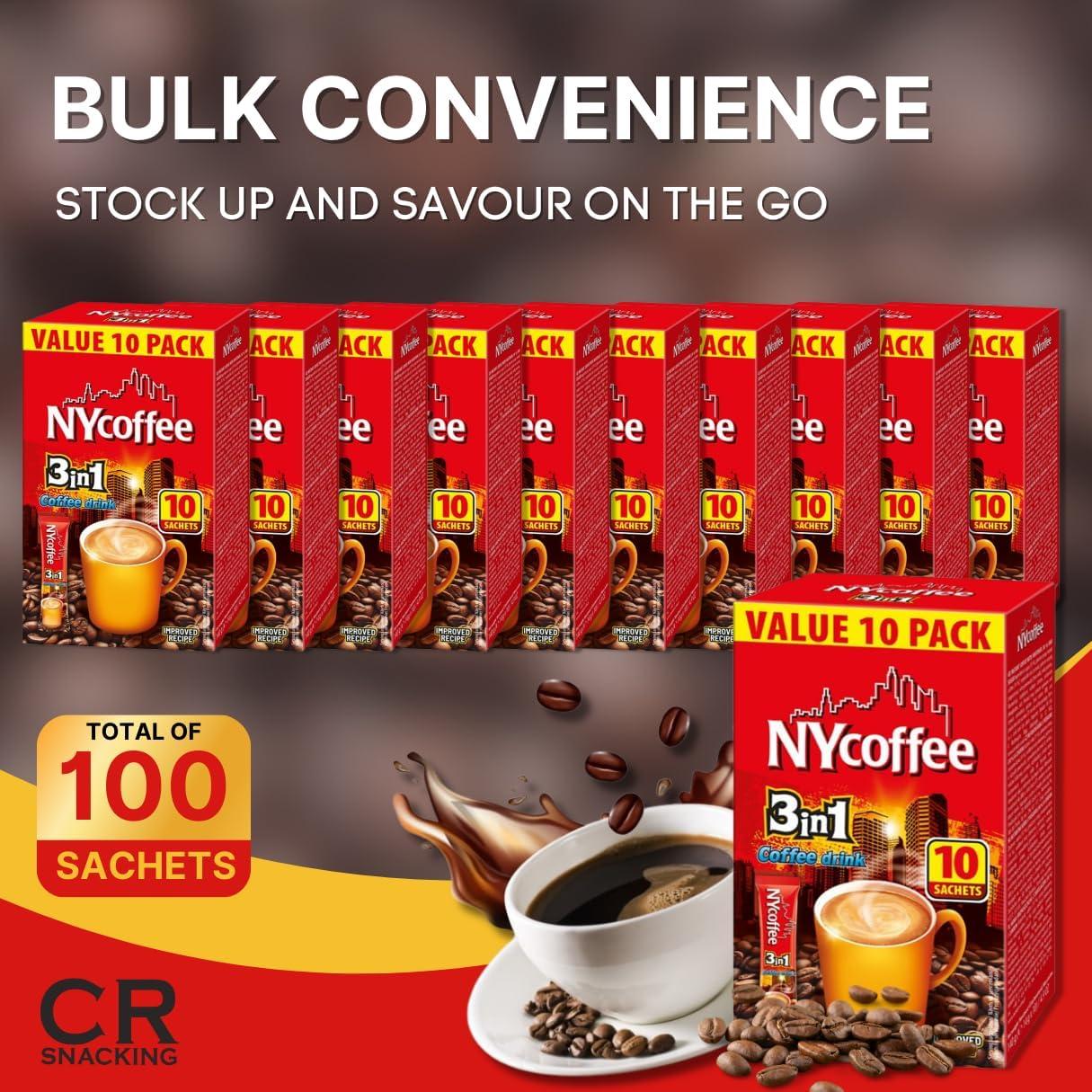 NY COFFEE 3 IN 1 BOX (10 x 10 SACHETS) - Coffee Sachets Bulk | 3 in 1 ...