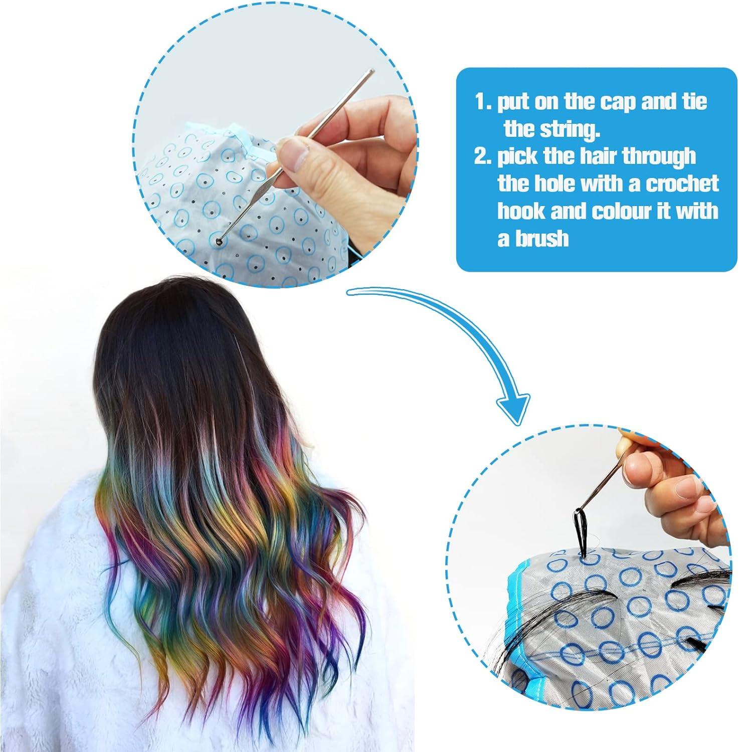 17 Pcs Hair Highlighting Kit with Disposable Frosting Cap and Tools for ...