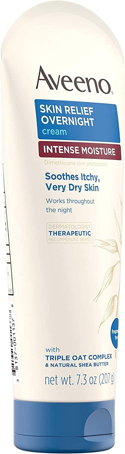Aveeno Skin Relief Overnight Intense Moisture Cream 7.3 oz - Triple Oat ...