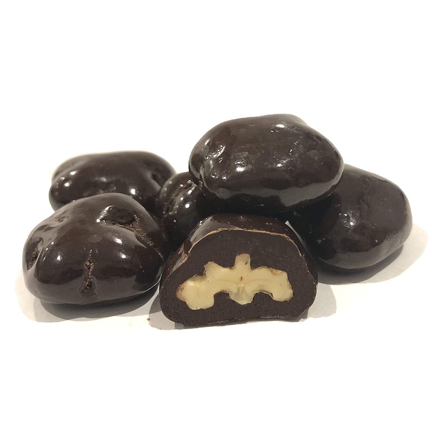 Dark Chocolate Covered Walnuts - 2lb Bag of Crunchy Walnuts in Rich ...