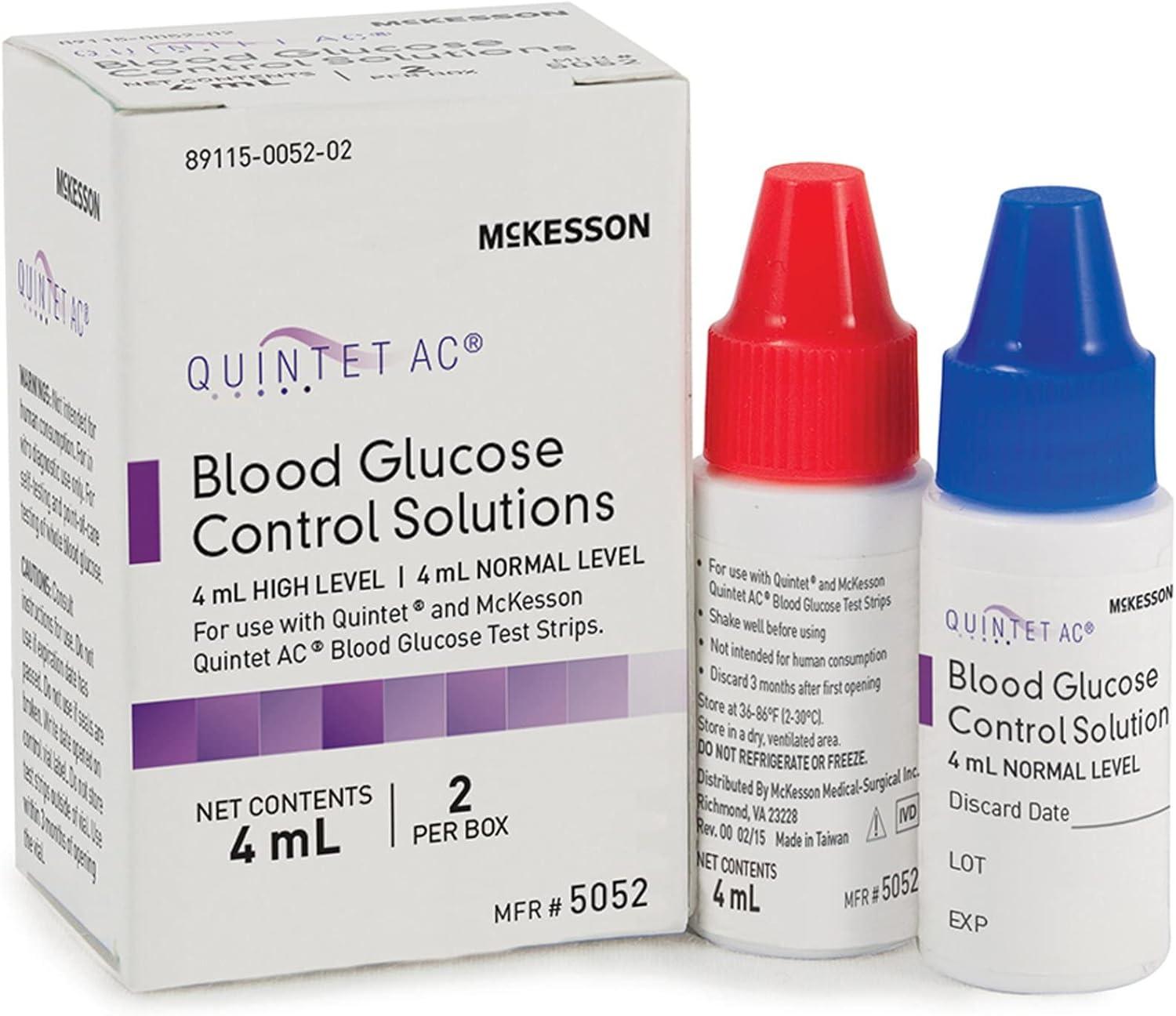 McKesson Quintet AC Blood Control Solution for Glucose Meter - Level 1 ...