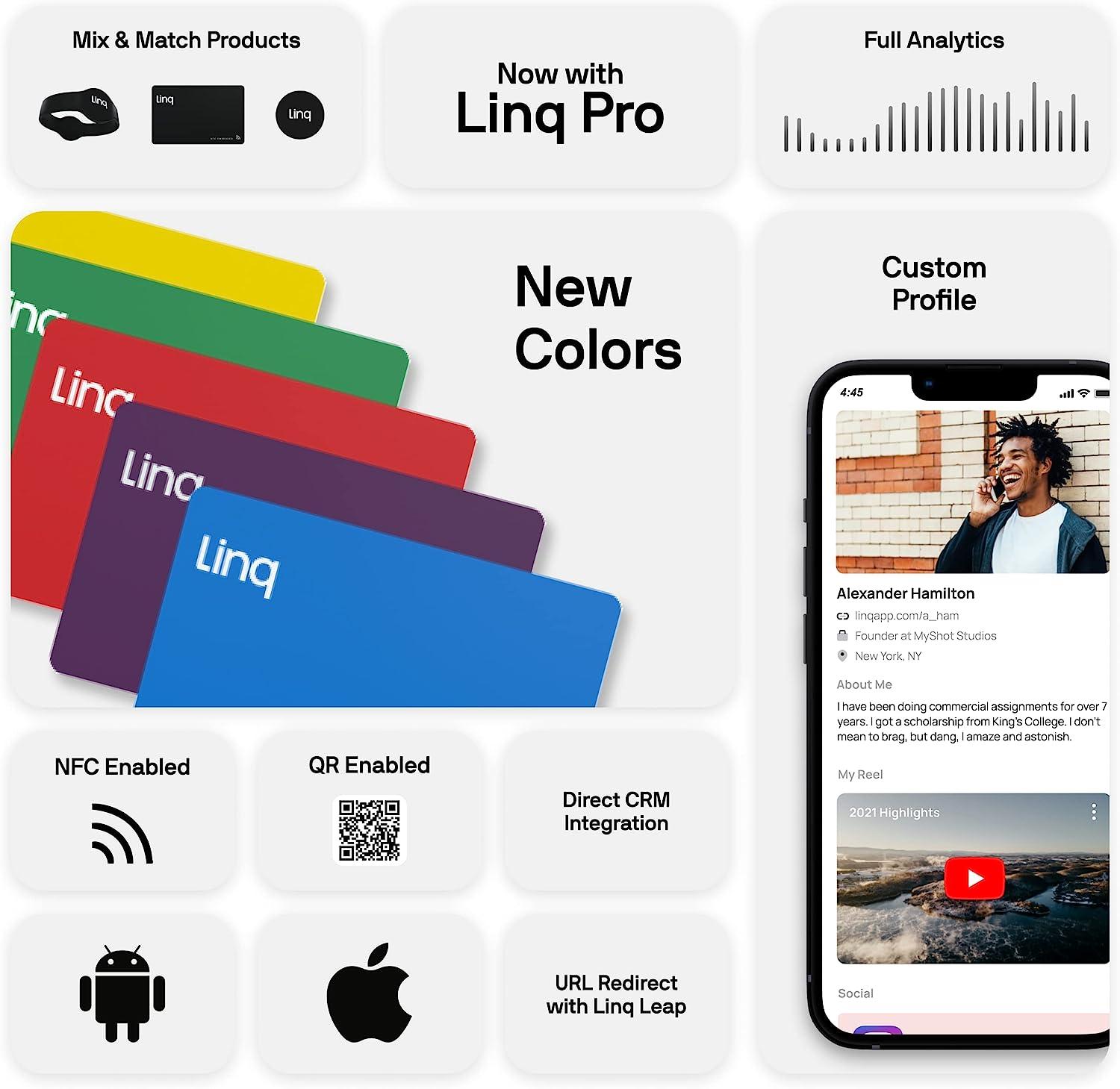 Linq NFC Digital Business Card - Smart Networking Card (Red) | Buy Now ...