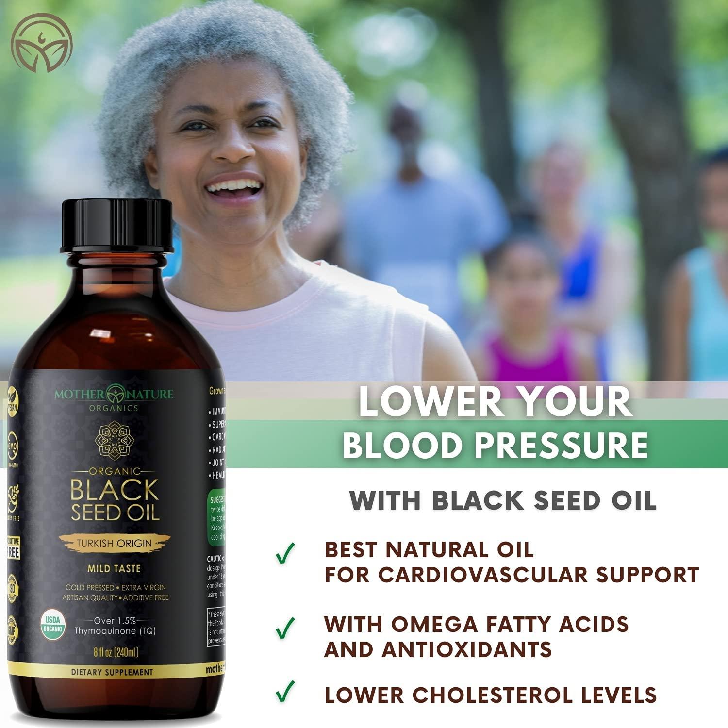 Mother Nature Organics Black Seed Oil - Organic Cold-Pressed Nigella ...