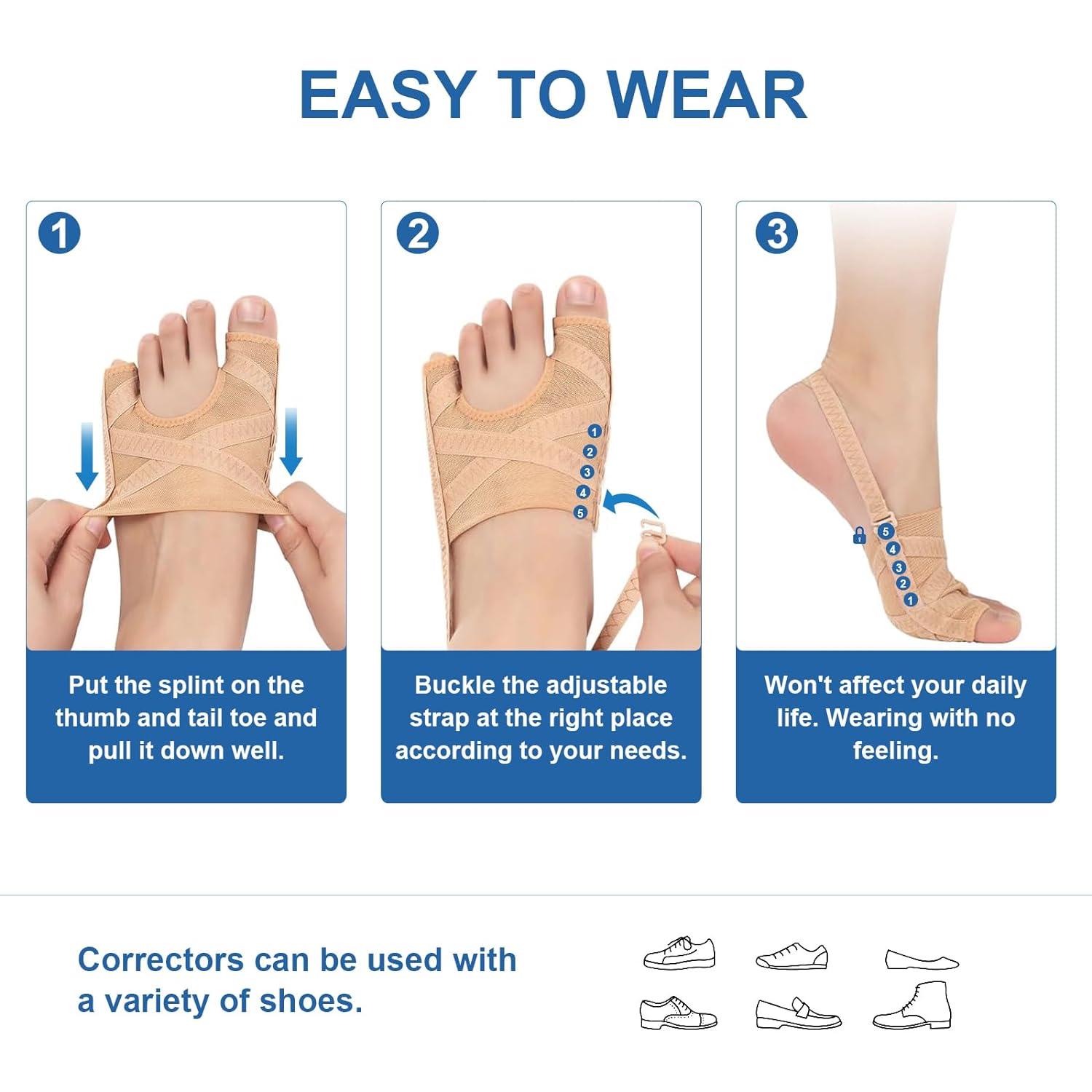Plantarelief Hallux Valgus Corrector - Toe Correction Socks & Bandage ...