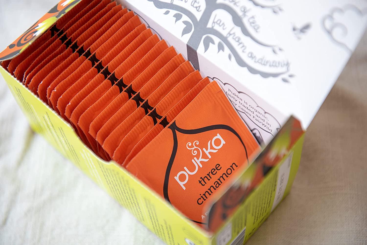 Pukka Three Cinnamon Organic Tea - Caffeine Free (6 Pack, 120 Tea Bags ...
