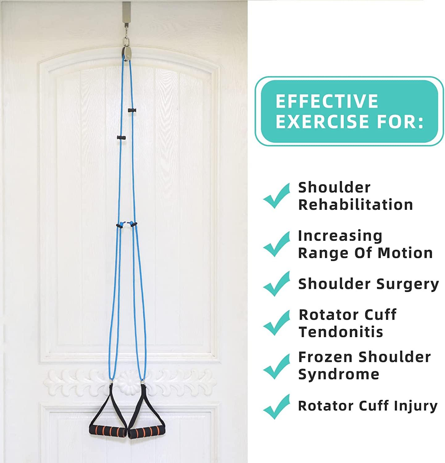 Fanwer Shoulder Pulley - Over The Door Rehab Exercise for Frozen ...